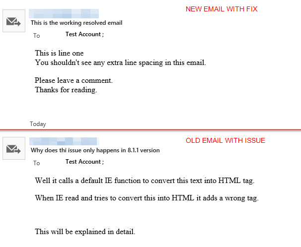 Extra Line Spacing when sending Email – Power Maverick