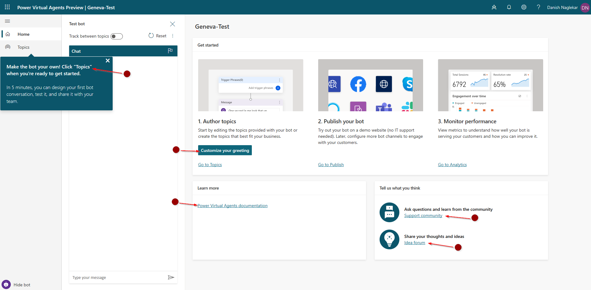 Getting started with Power Virtual Agent – Power Maverick
